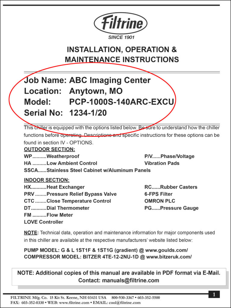 Product Identification - Filtrine